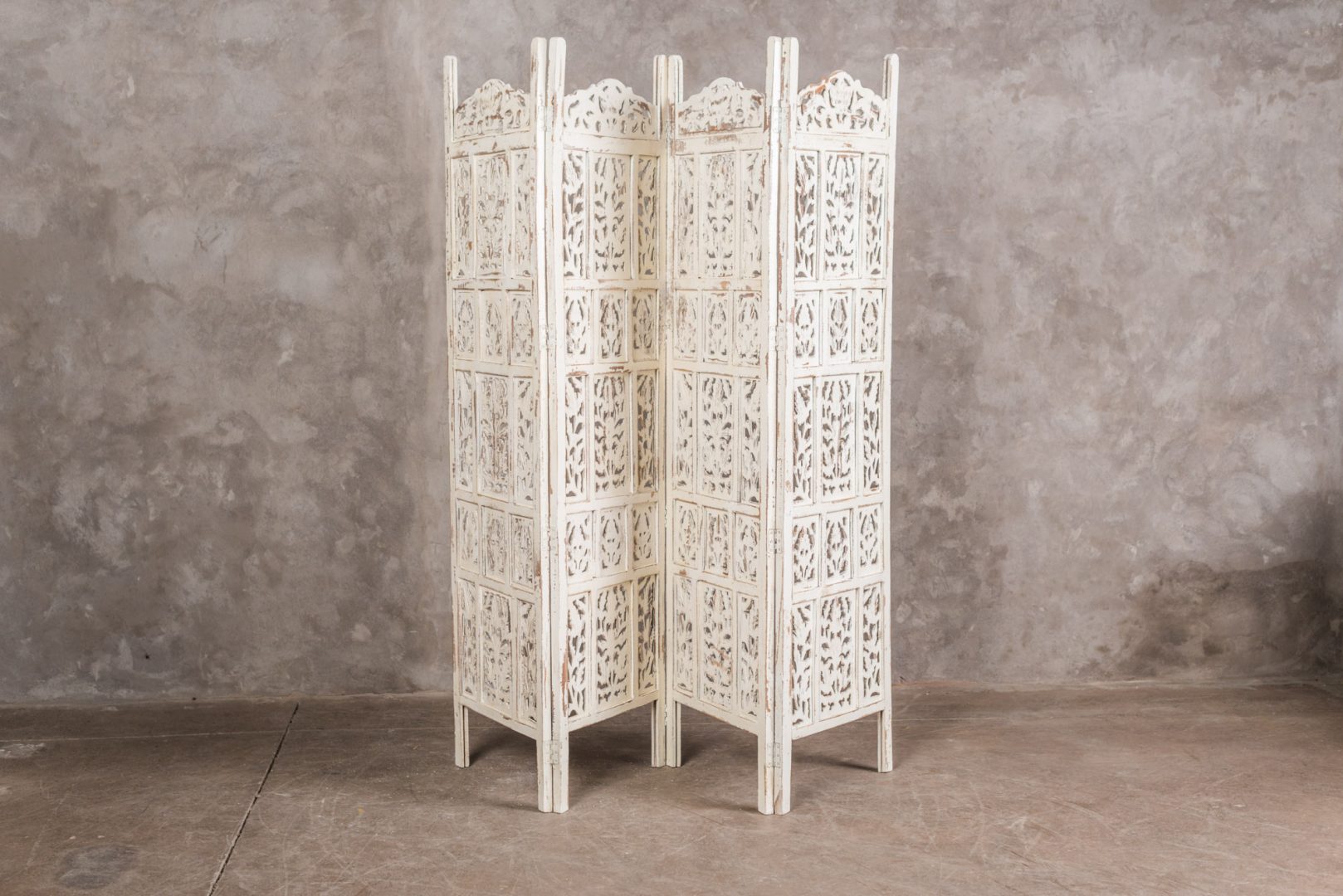 Biombo tallado blanco – Tienda Himalaya